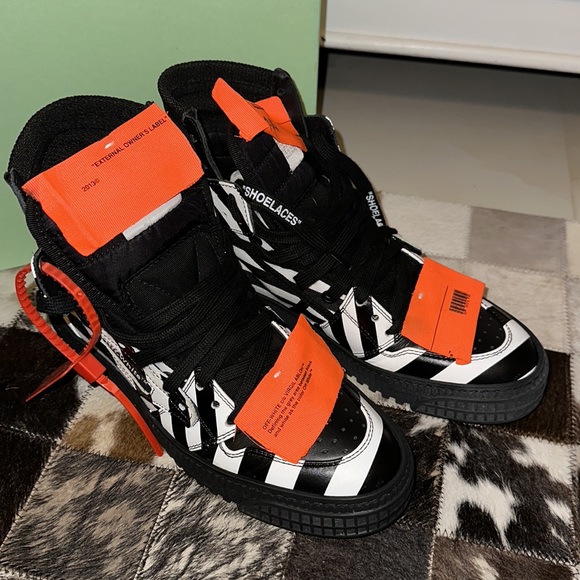 Off-White | Shoes | Offwhite High Top Sneakers Size 39 Authentic | Poshmark